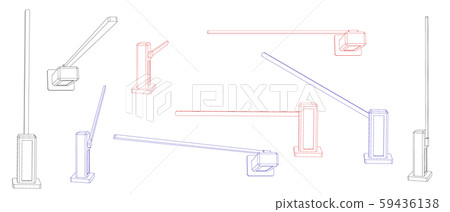 Automatic barrier. Vector outline illustration. - Stock Illustration ...