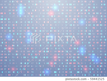 Vector hex code background with highlight - Stock Illustration ...