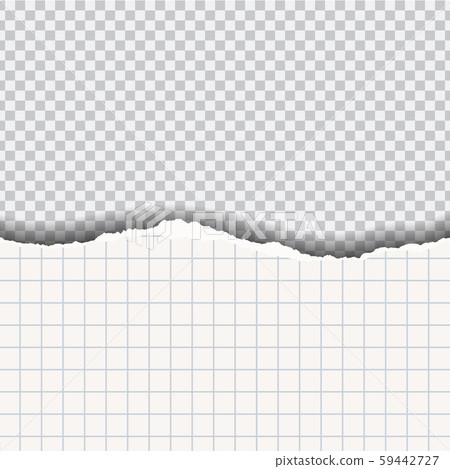 Torn square paper with shadow, on a transparent - Stock Illustration ...