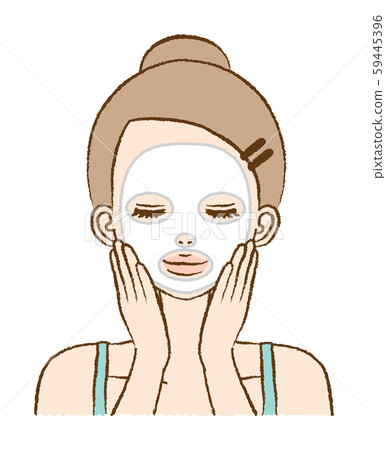 Face pack female face pack illustration - Stock Illustration [59445396 ...