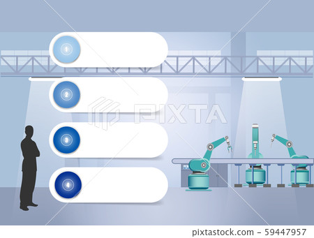 Industrial infographics of blank white labels. - Stock Illustration ...