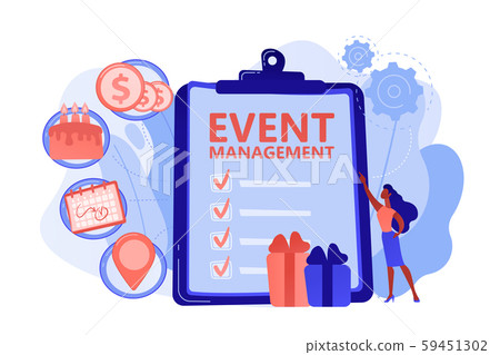 Event management concept vector illustration. - Stock Illustration ...