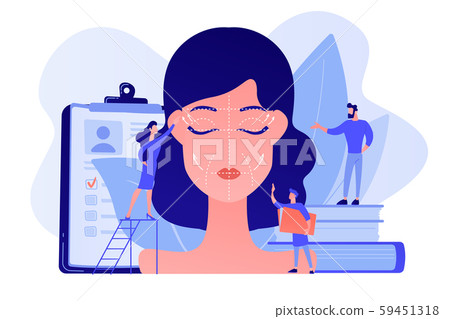 Face lifting concept vector illustration. - Stock Illustration ...