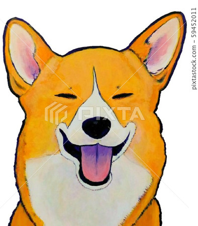 Smiley Corgi - Stock Illustration [59452011] - PIXTA