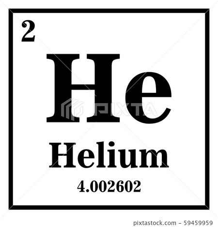 Helium Periodic Table of the Elements Vector - Stock Illustration ...