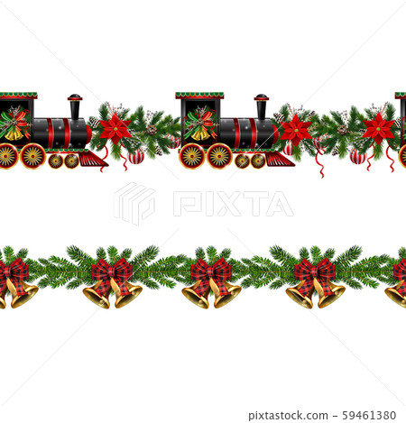 Little Christmas train seamless pattern... - Stock Illustration ...