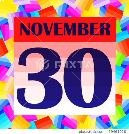 November 30 icon. For planning important day. - Stock Illustration ...