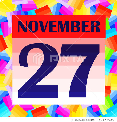 November 27 icon. For planning important day. - Stock Illustration ...