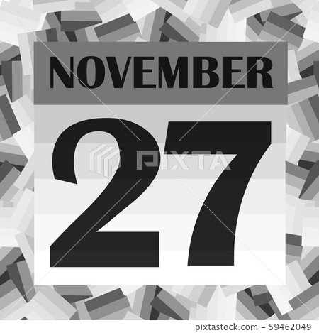 November 27 icon. For planning important day. - Stock Illustration ...