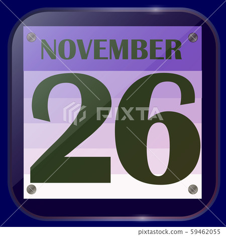 November 26 icon. For planning important day. - Stock Illustration ...