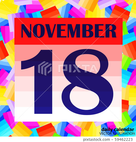 November 18 icon. For planning important day. - Stock Illustration ...