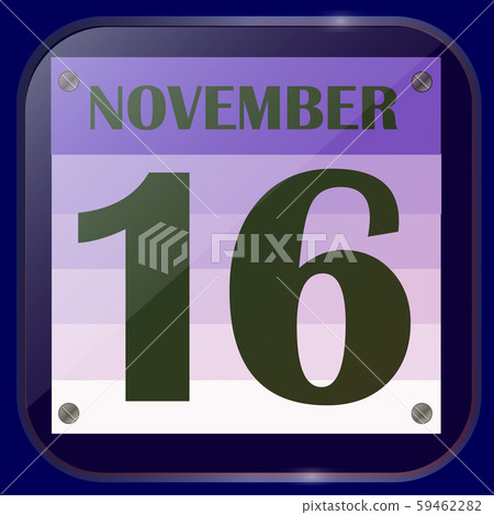 November 16 icon. For planning important day. - Stock Illustration ...