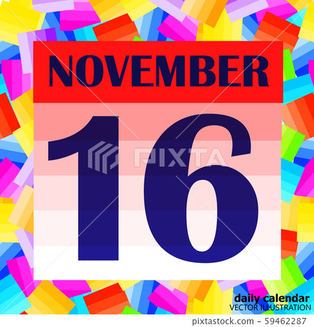 November 16 icon. For planning important day. - Stock Illustration ...