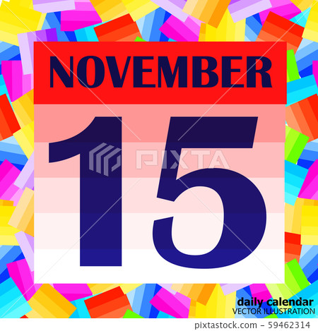 November 15 icon. For planning important day. - Stock Illustration ...