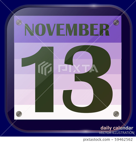 November 13 icon. For planning important day. - Stock Illustration ...