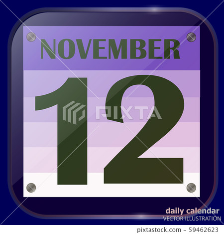 November 12 icon. For planning important day. - Stock Illustration ...