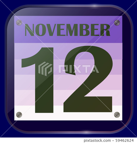 November 12 icon. For planning important day. - Stock Illustration ...