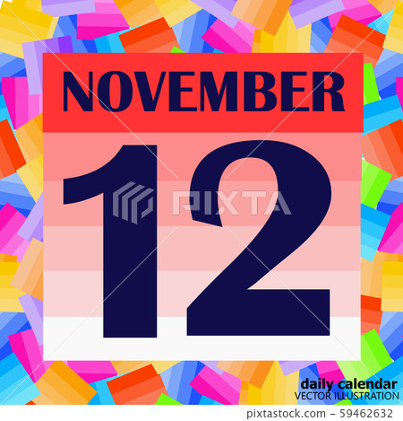 November 12 icon. For planning important day. - Stock Illustration ...