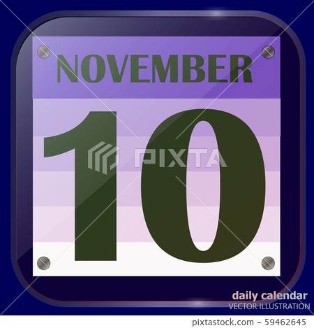 November 10 icon. Vector illustration. - Stock Illustration [59462645 ...
