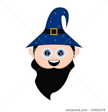 Cute halloween wizard cartoon character - Stock Illustration [59462676 ...