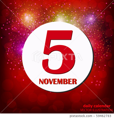 November 5 icon. For planning important day.... - Stock Illustration ...