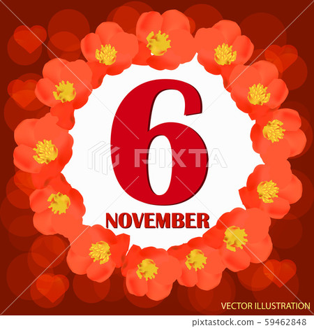 November 6 icon. For planning important day.... - Stock Illustration ...