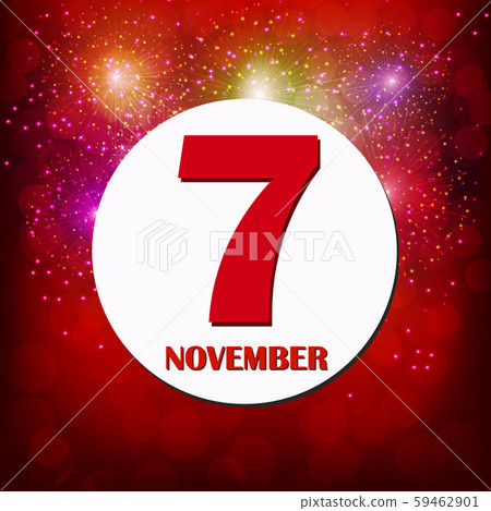 November 7 icon. For planning important day.... - Stock Illustration ...