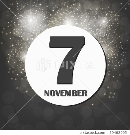 November 7, calendar day. Illustration. - Stock Illustration [59462905 ...
