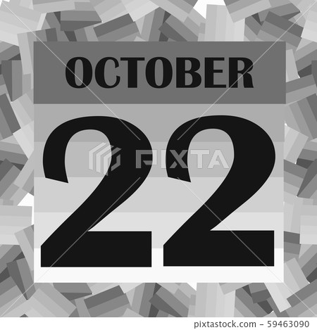 October 22, calendar day. Illustration. - Stock Illustration [59463090 ...