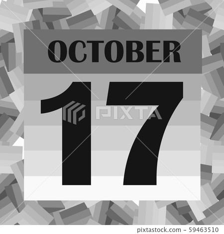 October 17, calendar day. Illustration. - Stock Illustration [59463510 ...