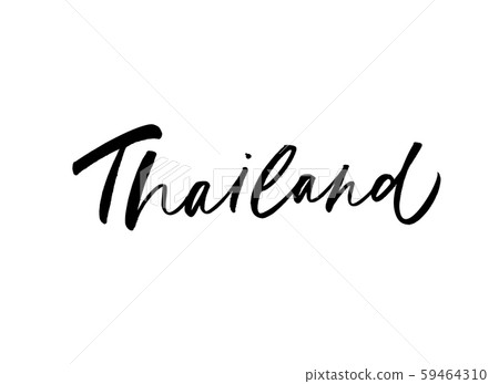 Thailand hand written brush calligraphy. - Stock Illustration [59464310 ...