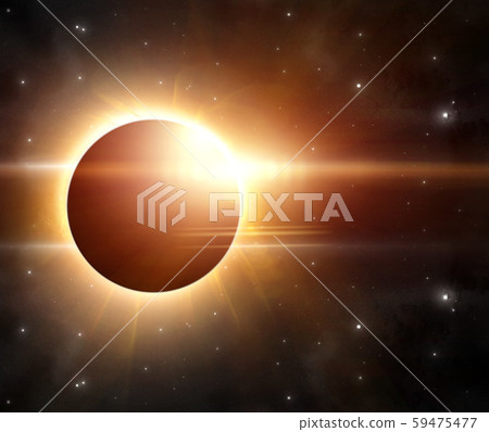 Solar Eclipse Illustration - Stock Illustration [59475477] - PIXTA