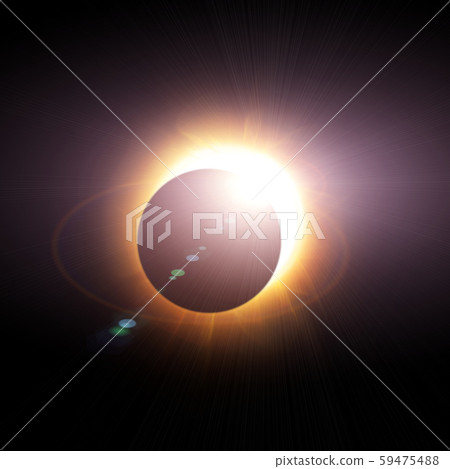 Solar Eclipse Illustration - Stock Illustration [59475488] - PIXTA