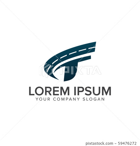 road letter t logo design concept template - Stock Illustration ...