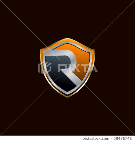 letter R Security logo design concept template - Stock Illustration ...