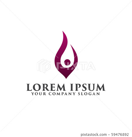 people raise logo design concept template - Stock Illustration ...