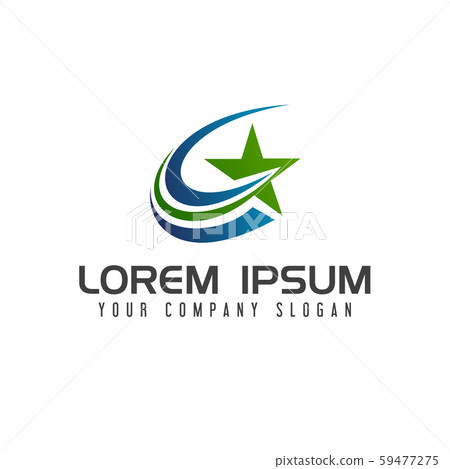 star launching logo design concept template - Stock Illustration ...