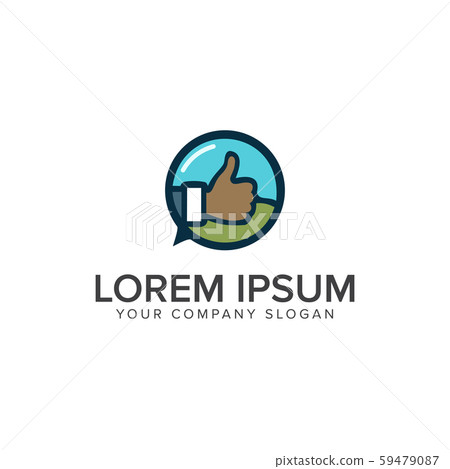Hand tumb Logo design concept template - Stock Illustration [59479087 ...