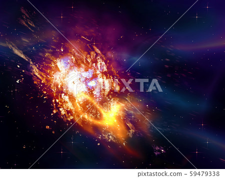 Exploding of Star in Space - Stock Illustration [59479338] - PIXTA