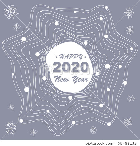 Cute Festive background with Happy 2020 New Year - Stock Illustration ...