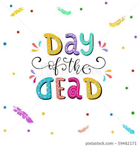 Day of the Dead lettering vector illustration. - Stock Illustration ...