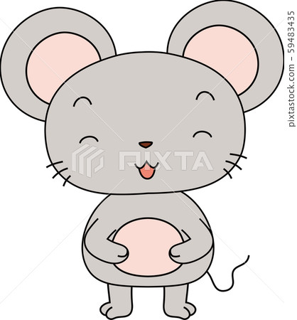 Mouse pose facial expression cute childhood - Stock Illustration ...