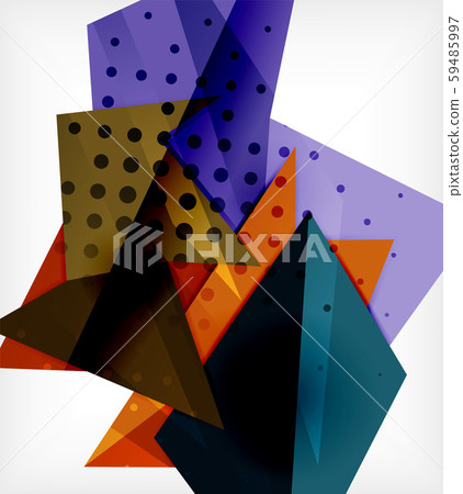 Modern origami card. Modern origami design... - Stock Illustration ...