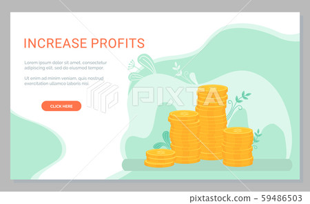 Increasing Profits Vector, Money Accumulation - Stock Illustration ...