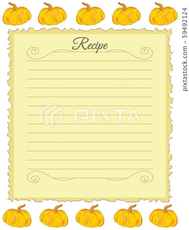 Paper for recipes. Form for recipes. Notebook... - Stock Illustration ...