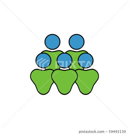 user group vector color icon - Stock Illustration [59493130] - PIXTA