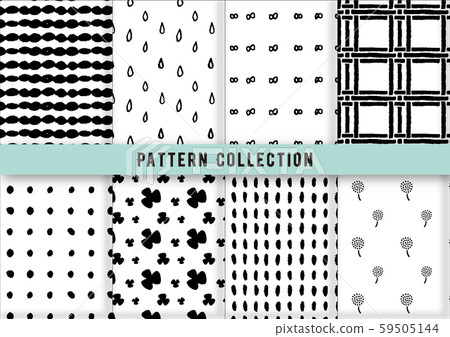 Handwritten pattern monotone - Stock Illustration [59505144] - PIXTA