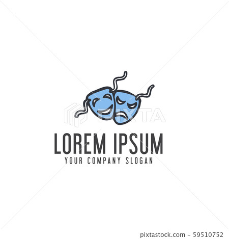 Phantom Mask logo design concept template - Stock Illustration ...