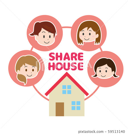Share house female shared residence - Stock Illustration [59513140] - PIXTA