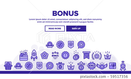 Bonus Loyalty Landing Header Vector - Stock Illustration [59517356] - PIXTA